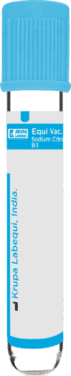 citrate vacuum blood collection test tube